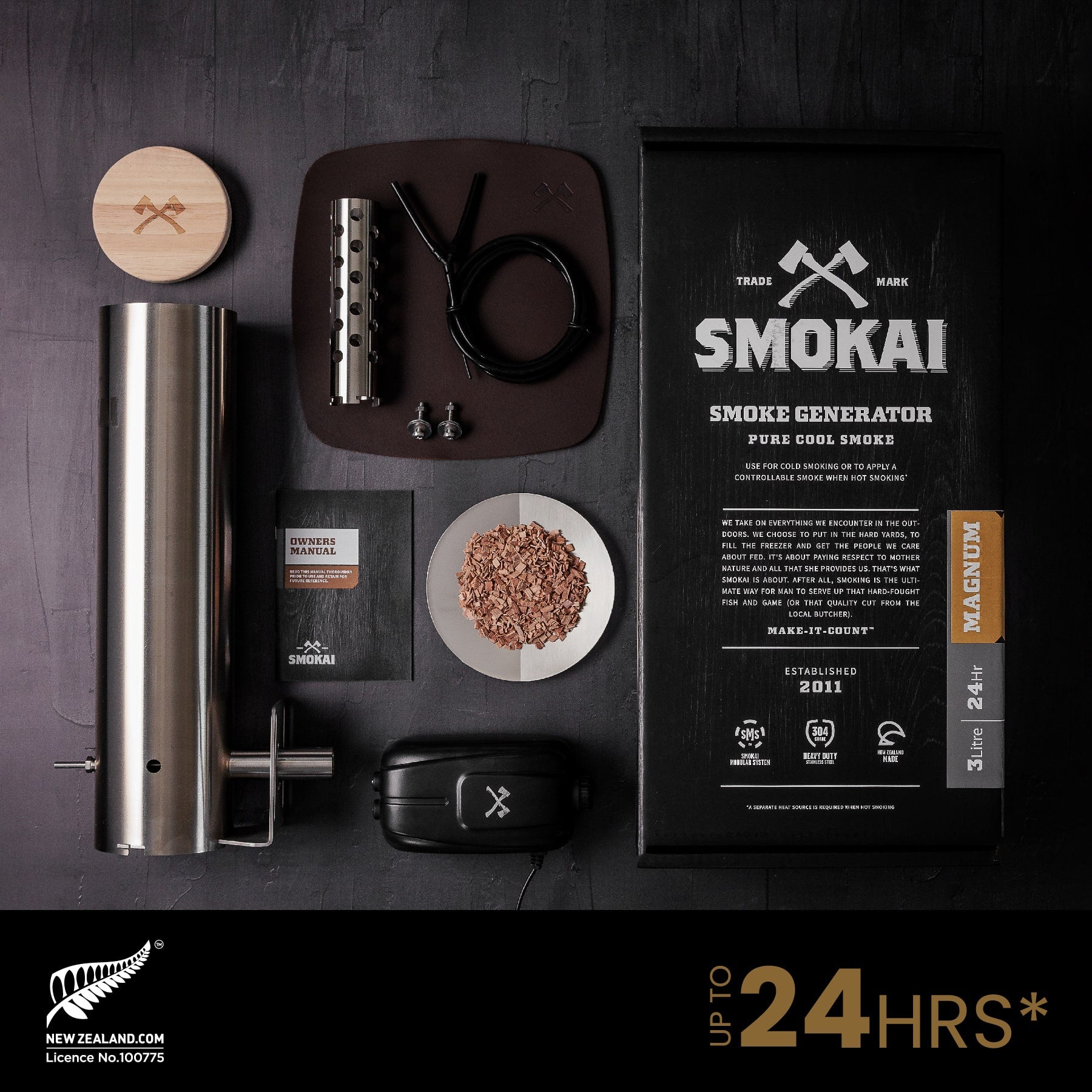 Smokai 3L Magnum Cold Smoker / Smoke Generator / Woodchip & Pellet Smoker